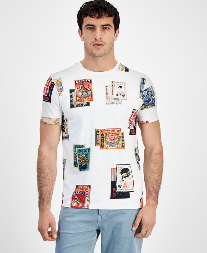 GUESS Men's Stamp Collection Short Sleeve T-shirt - Macy's