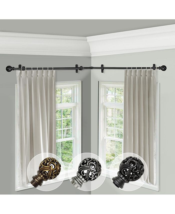 Rod Desyne Adora 13/16" Corner Curtain Rod 48-84" - Macy's
