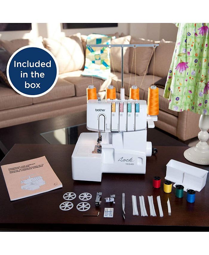 Brother 1034D 3 or 4 Thread Serger Sewing Machine with Easy Lay In ...