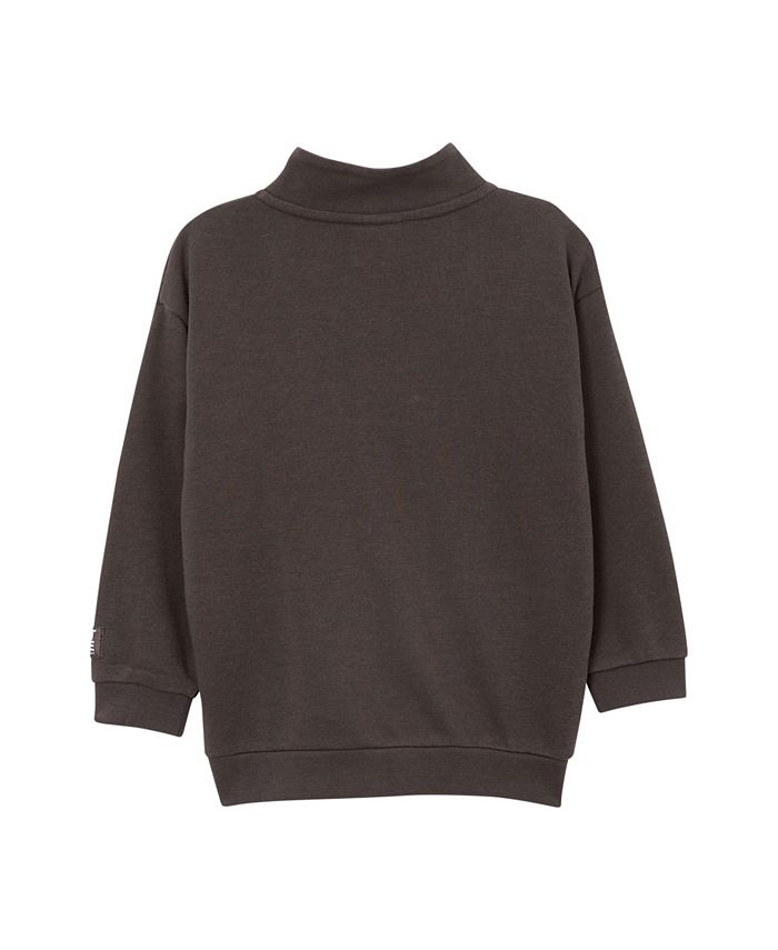 COTTON ON Toddler Boys Connor Spliced Zip Crew Neck Sweatshirt - Macy's