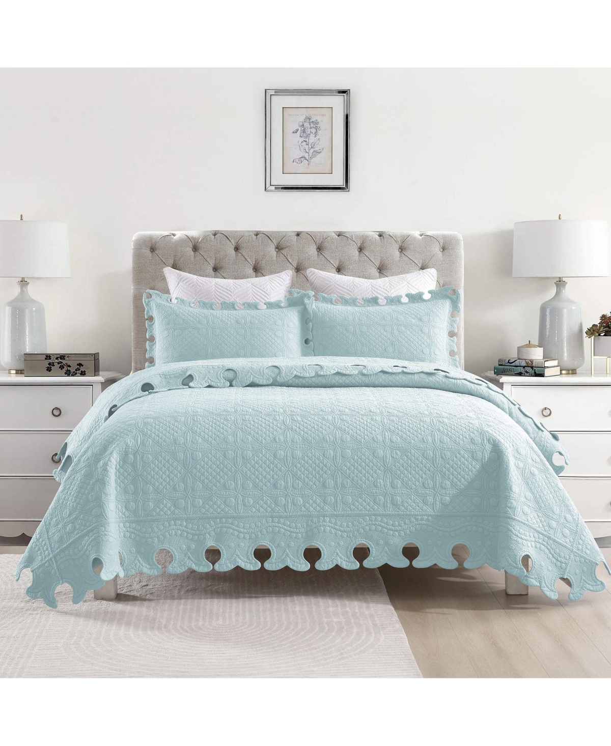Click here for MarCielo 100 Cotton Oversized Bedspread Quilt Set... prices