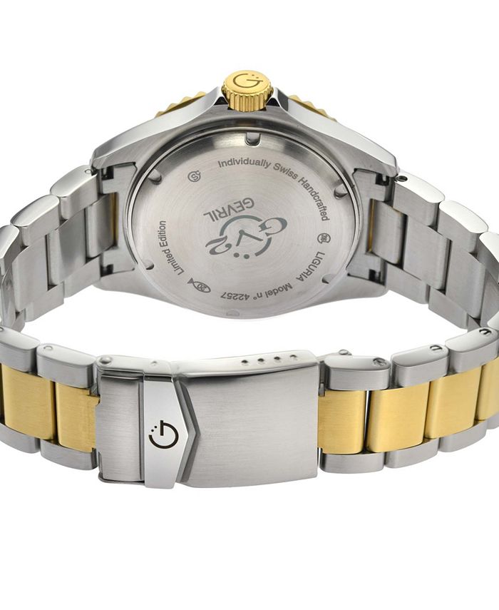 GV2 by Gevril Men's Swiss Automatic Liguria Two-Tone Stainless Steel ...