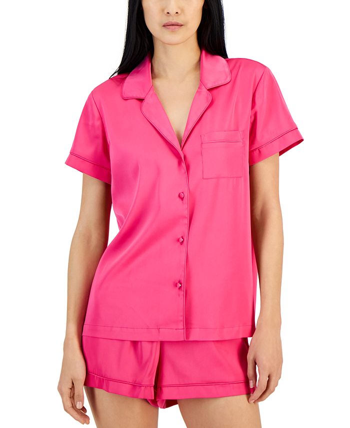 I.N.C. International Concepts Women's 2-Pc. Stretch Satin Notch Collar ...