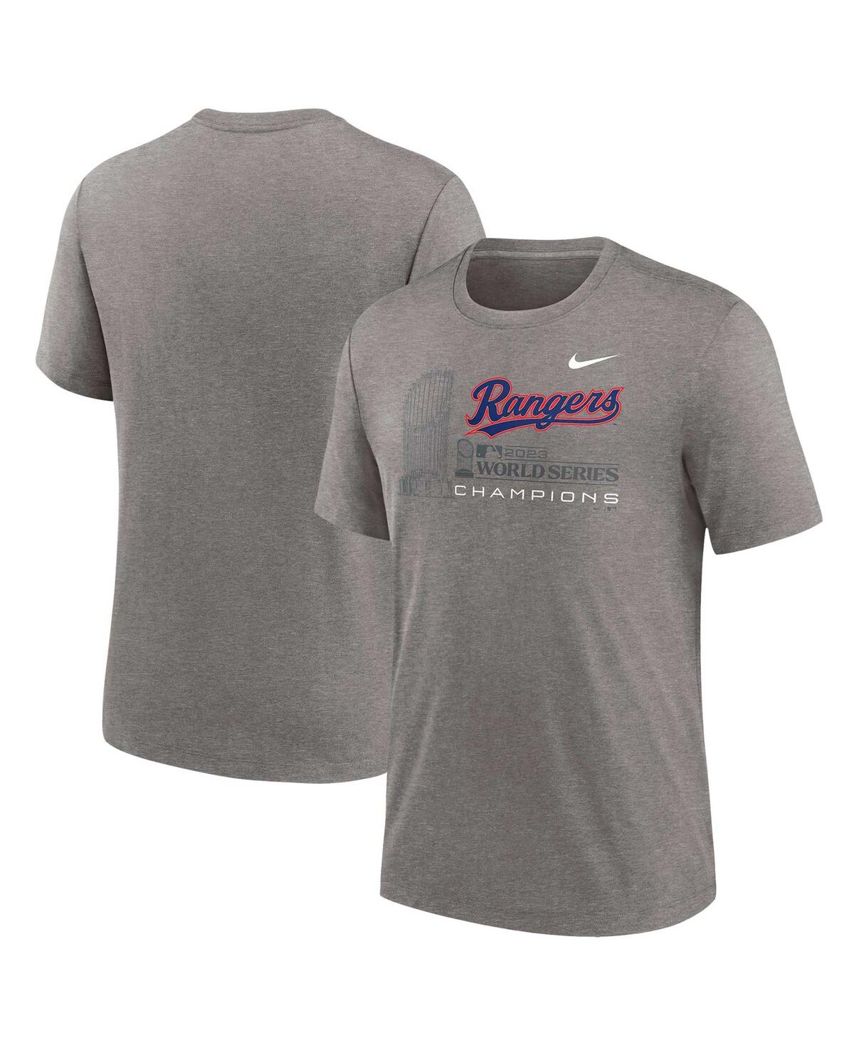 Click here for Mens Nike Heather Gray Texas Rangers 2023 World Se... prices