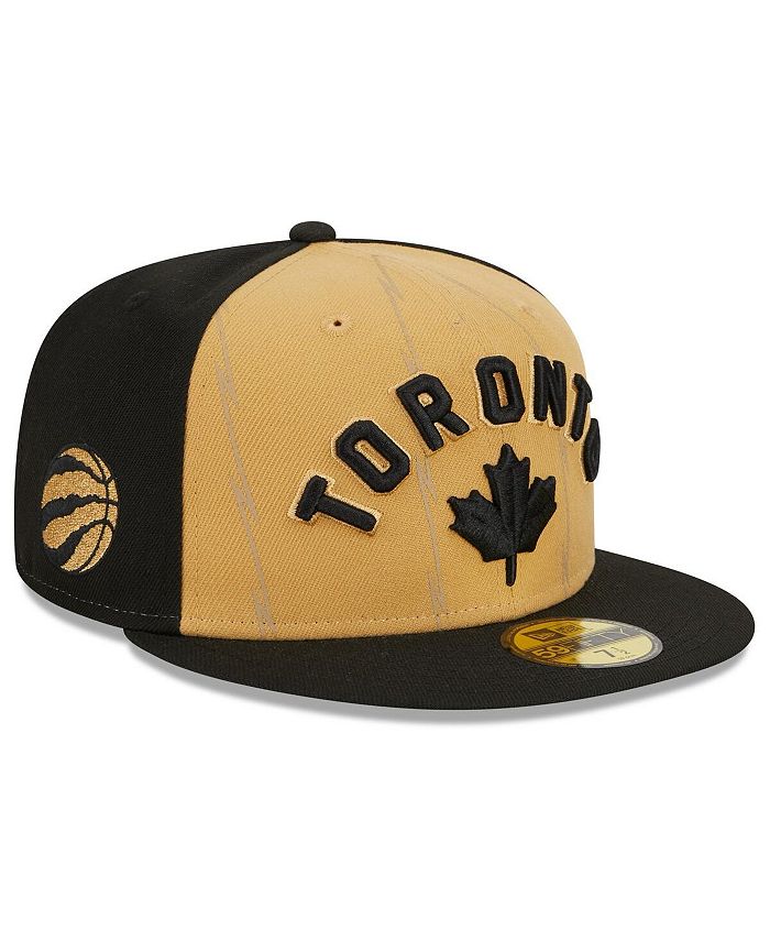 New Era Men's Gold, Black Toronto Raptors 2023/24 City Edition 59FIFTY ...