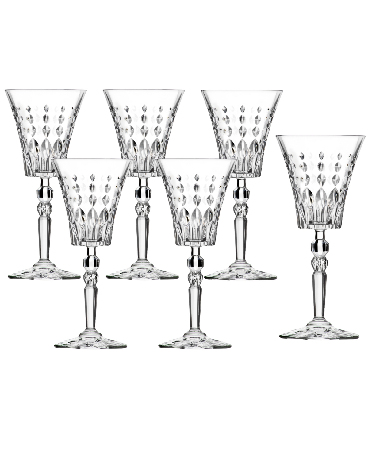 Click here for Lorren Home Trends Marilyn Set of 6 Red Wine Goble... prices