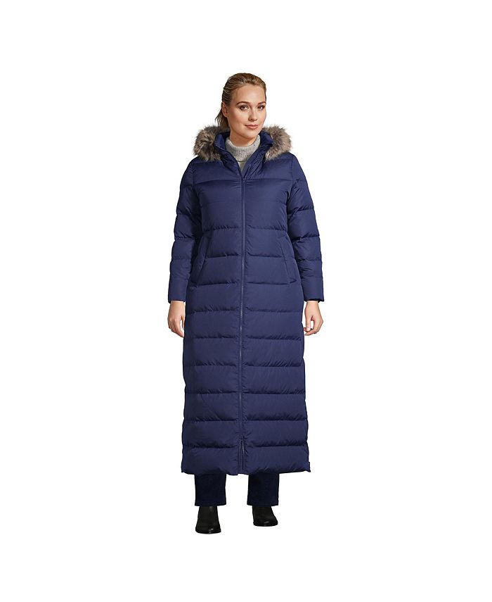 Lands' End Women's Plus Size Down Maxi Winter Coat - Macy's