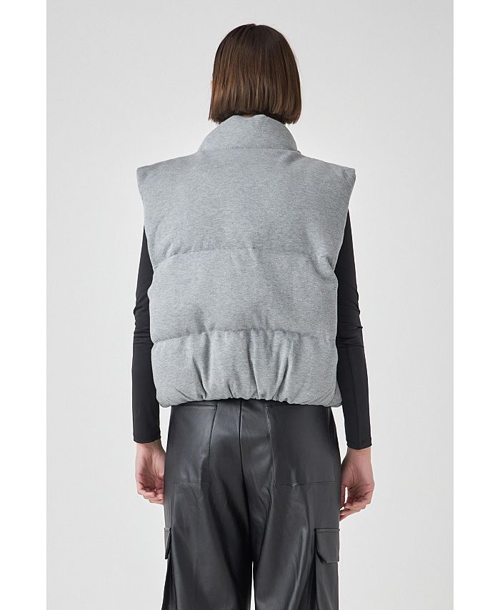 Grey Lab Women's Knit Puffer Vest - Macy's