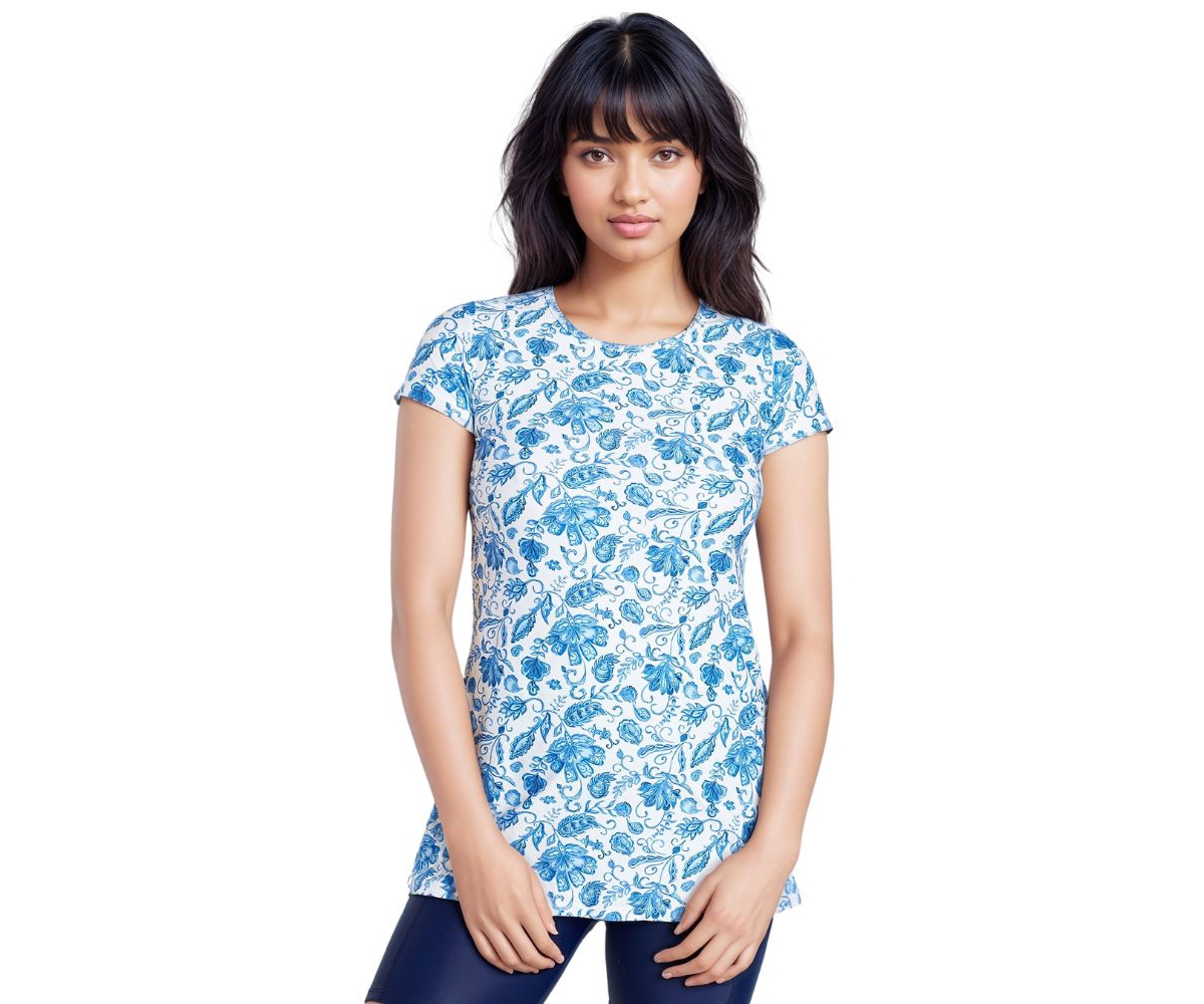 Click here for Calypsa Womens Anna Swim Tunic - Blue dreams prices