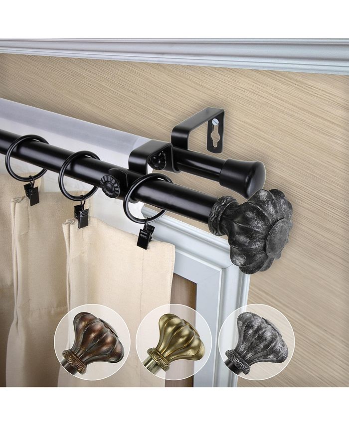 Rod Desyne Flair 13/16" Double Curtain Rod 28-48" - Macy's