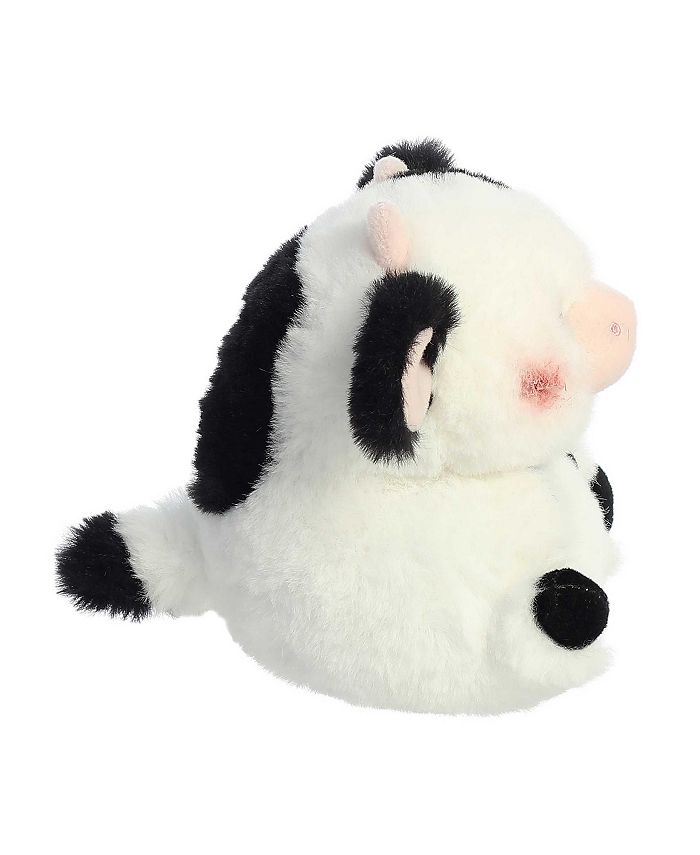 Aurora Mini Daisy Cow Rolly Pet Round Plush Toy White 5" - Macy's