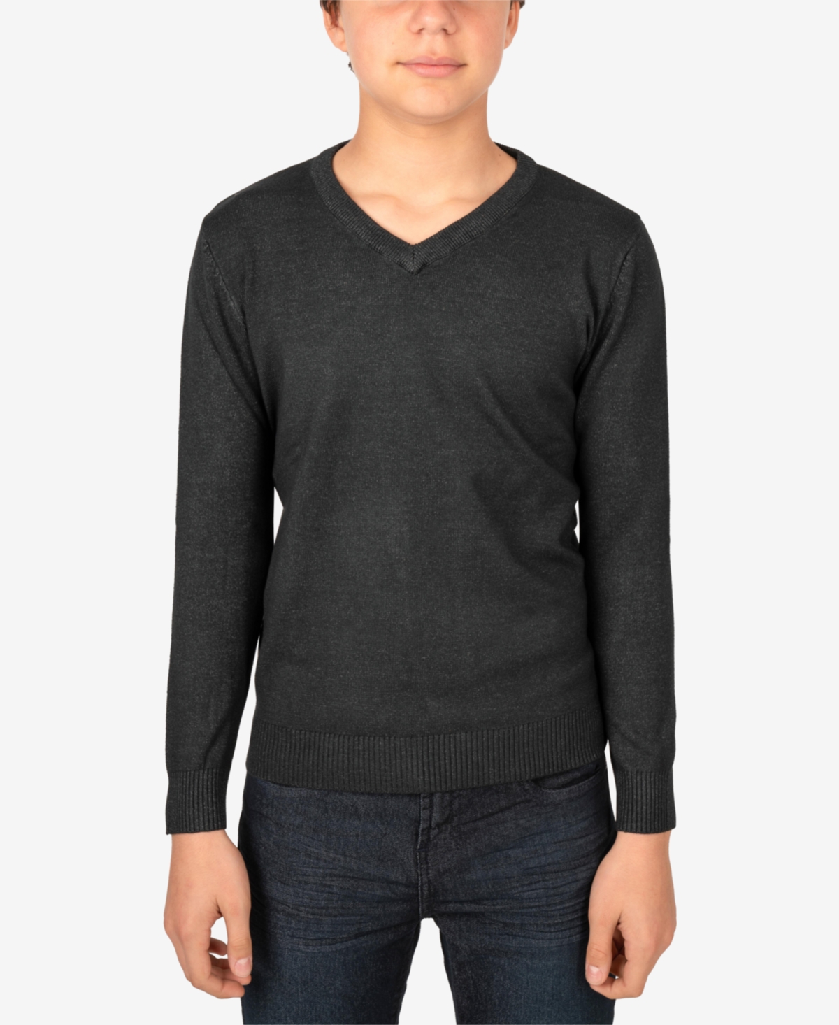 Click here for Xray Boys Basic V-Neck Sweater - Heather charcoal prices