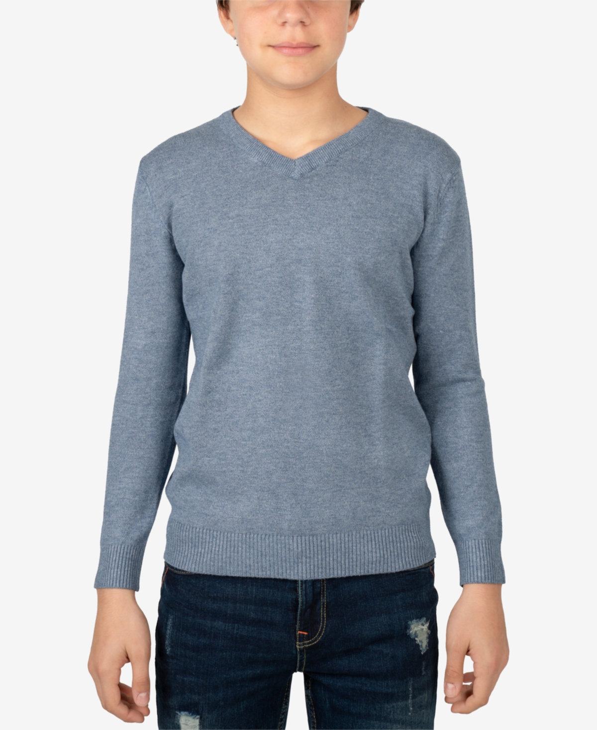 Click here for Xray Boys Basic V-Neck Sweater - Heather slate prices