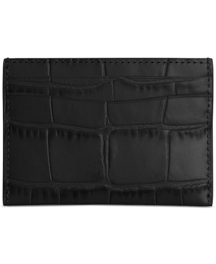 COACH Embossed Leather Essential Card Case - Macy's