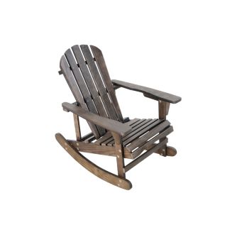 Streamdale Furniture Dark Brown Adirondack Rocking Chair for Outdoor ...