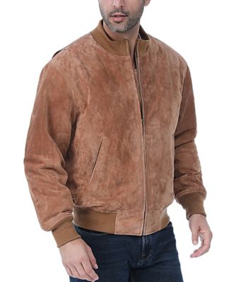 Landing Leathers Men WWII Suede Leather Tanker Jacket - Macy's