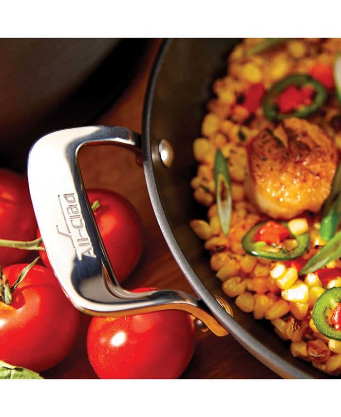 All-Clad Essentials Hard Anodized Nonstick Cookware Set, 10 piece - Macy's