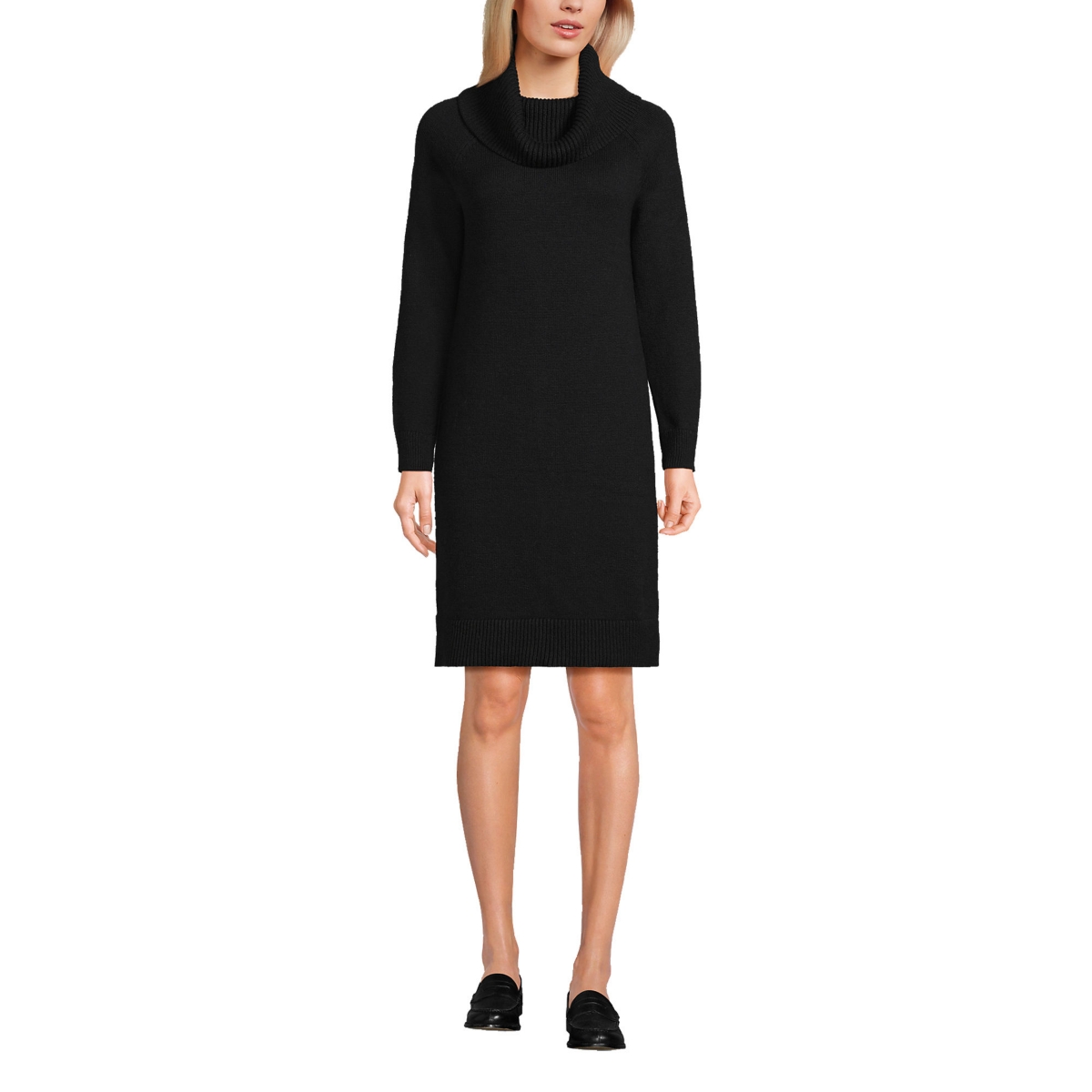 Click here for Lands End Womens Cozy Lofty Cowl Neck Sweater Dres... prices