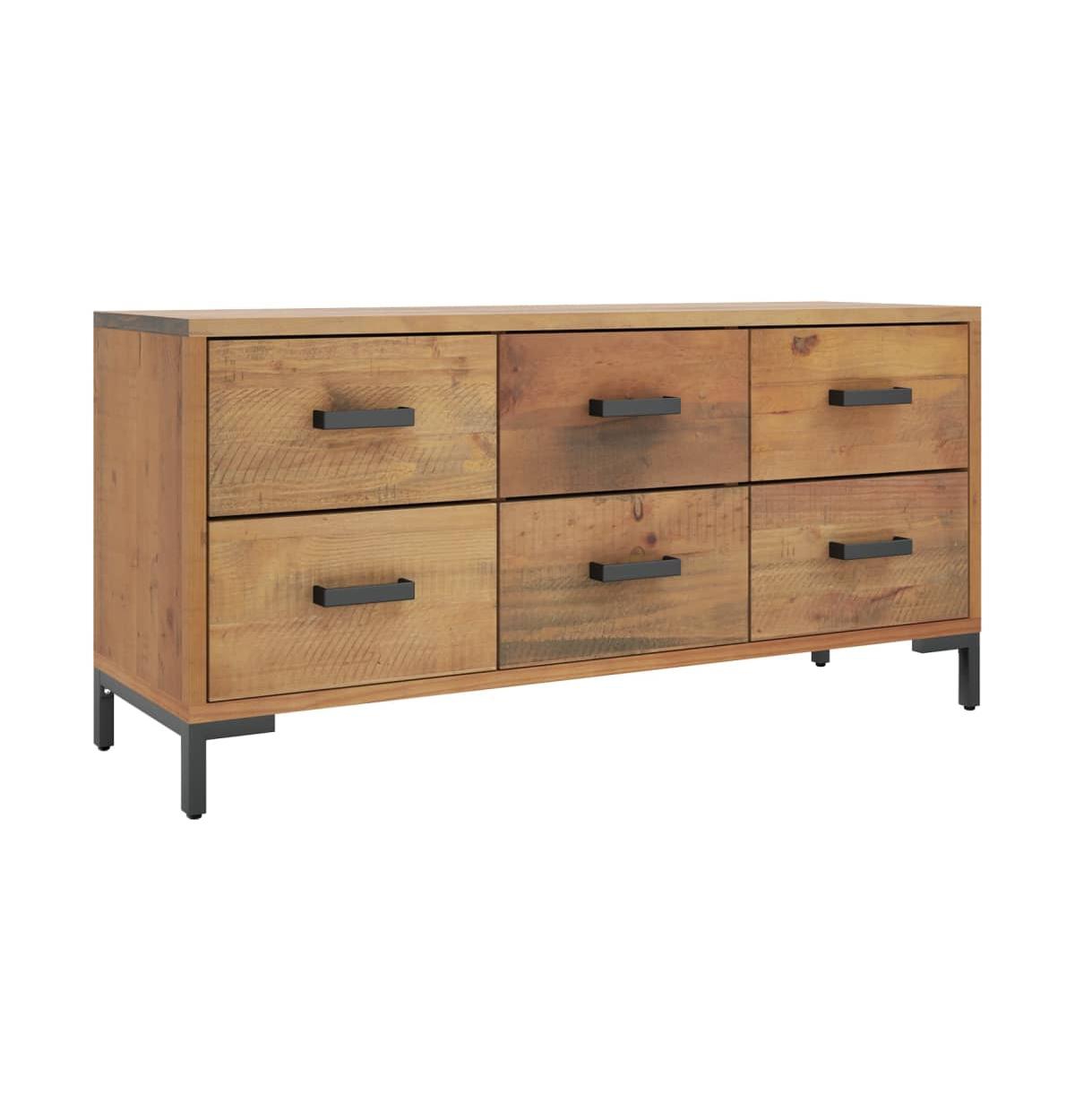 Click here for Storage Cabinet Brown 43.3x11.8x17.7 Solid Wood Pi... prices