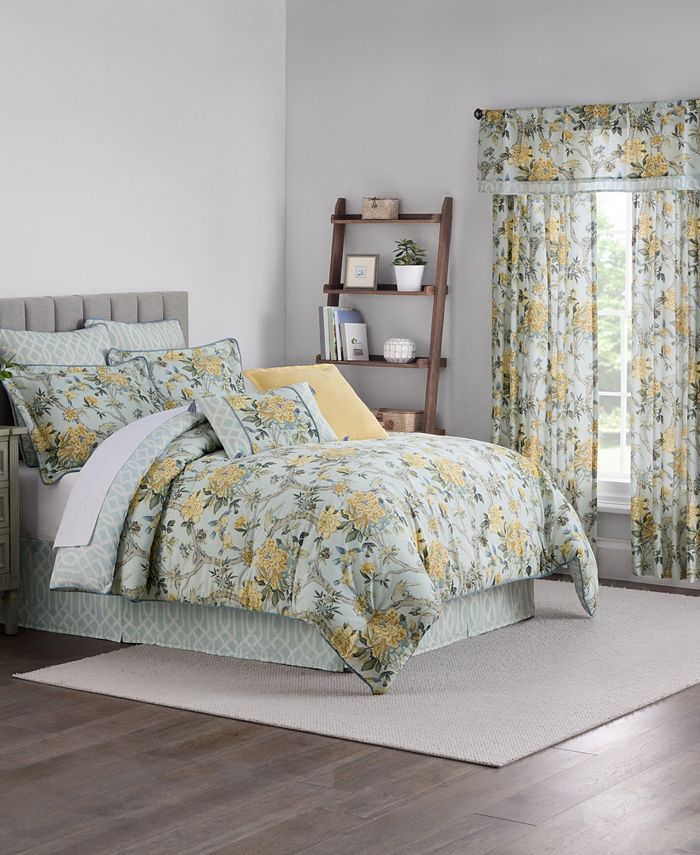 Waverly Mudan Floral 4-Pc. Comforter Set, Queen - Macy's