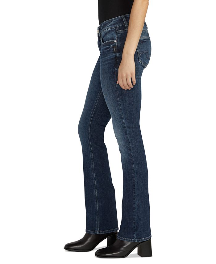 Silver Jeans Co. Women's Elyse Mid Rise Comfort Fit Slim Bootcut Jeans ...