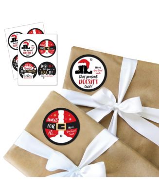 Secret Santa - Round Christmas To and From Gift Tags - Large Stickers ...