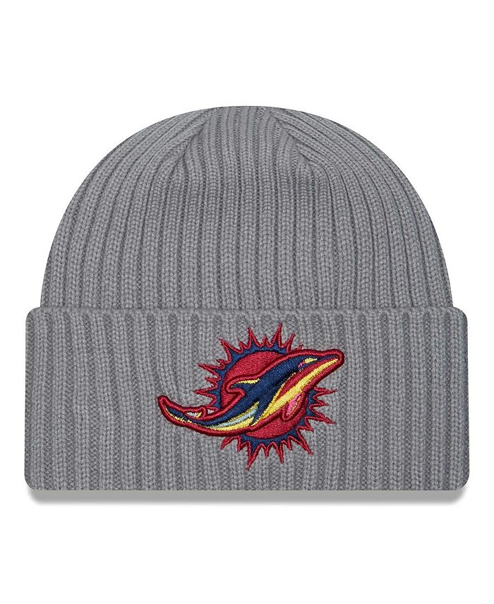 New Era Men's Gray Miami Dolphins Color Pack Multi Cuffed Knit Hat - Macy's