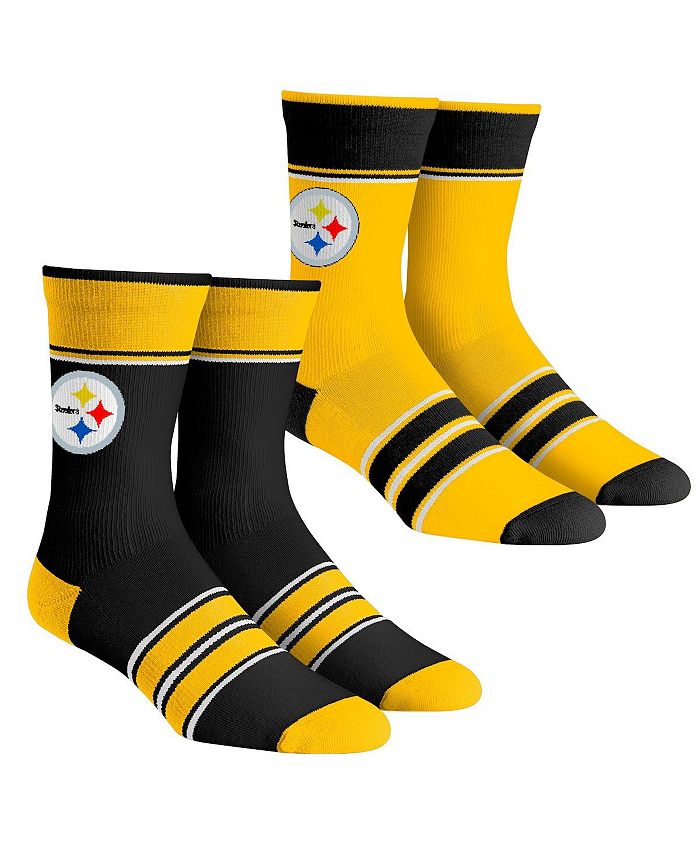 Rock 'Em Men's and Women's Socks Pittsburgh Steelers Multi-Stripe 2 ...