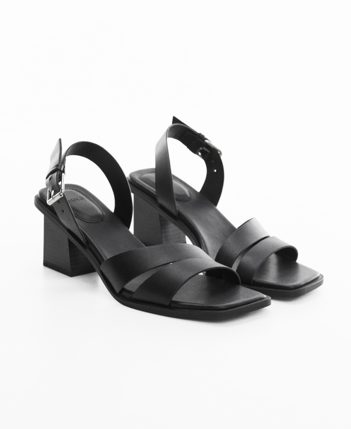 Click here for Mango Womens Block Heel Sandals - Black prices