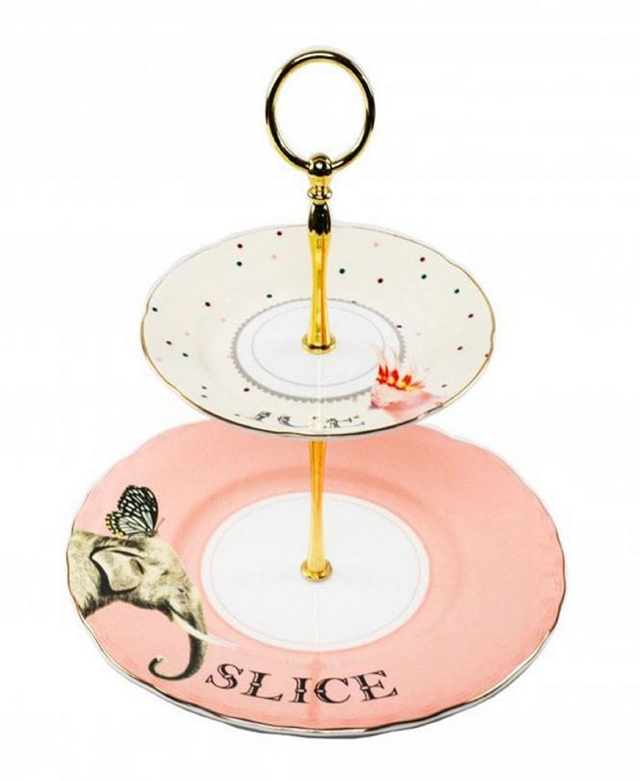 Yvonne Ellen Ice Slice 2 Tier Cake Stand - Macy's
