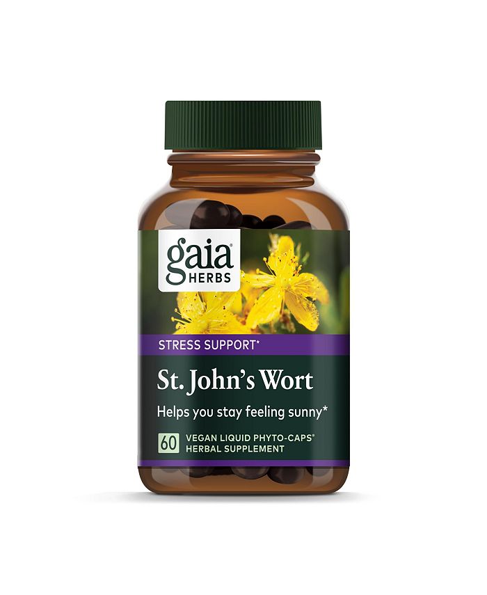 Gaia Herbs St Johns Wort Natural Stress Support Supplement With
