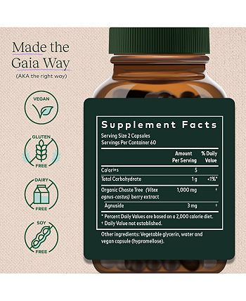 Gaia Herbs Vitex Berry (Chaste Tree) - Supports Hormone Balance ...