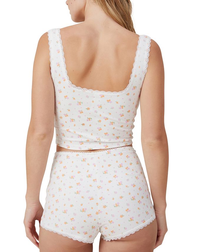 Cotton On Womens Rib Lace Tank Top Macys