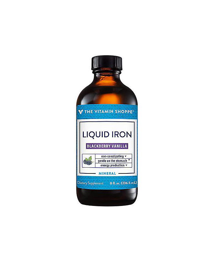 The Vitamin Shoppe Liquid Iron - Easily Absorbed & Non-Constipating ...