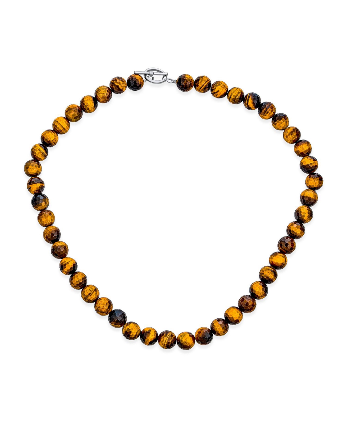 Click here for Bling Jewelry Faceted Brown Natural Tiger Eye Roun... prices