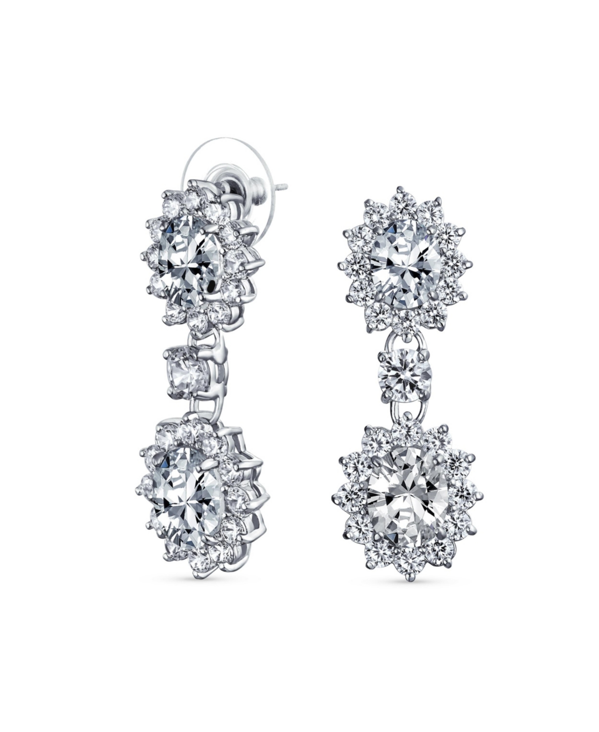 Click here for Bling Jewelry Art Deco Style Crown Halo Oval Cubic... prices