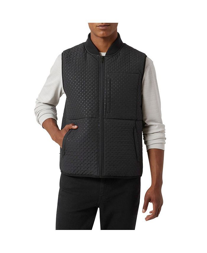 DKNY Men's Harlan Embossed Full Zip Quilted Vest - Macy's