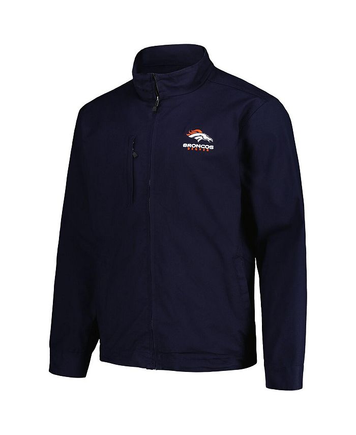 Dunbrooke Men's Navy Denver Broncos Journey Workwear Tri-Blend Full-Zip ...