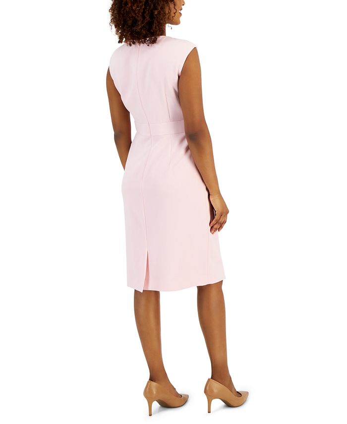 Kasper Petite Stretch-Crepe Sleeveless Sheath Dress - Macy's
