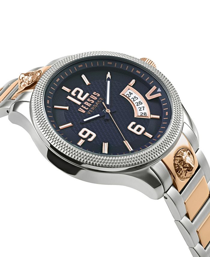 Versus Versace Men's Reale Three Hand Date Two-Tone Stainless Steel ...