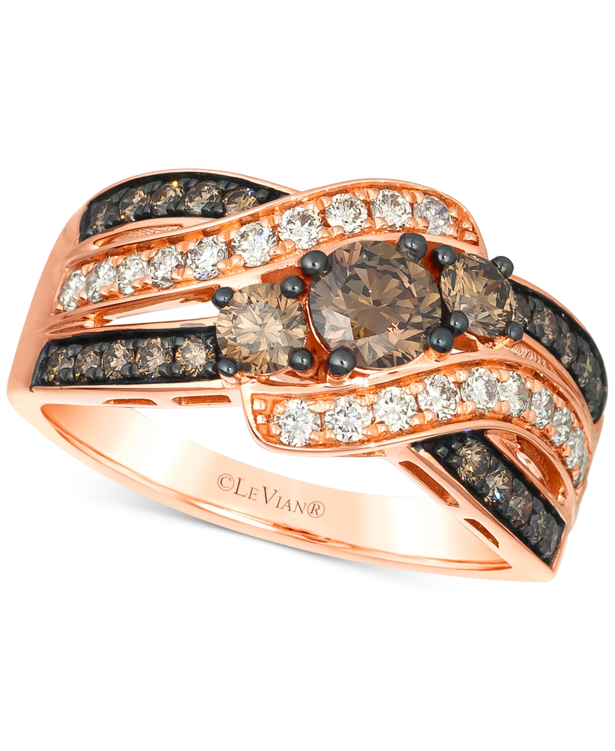 Click here for Le Vian Chocolate Diamond & Nude Diamond Three Sto... prices