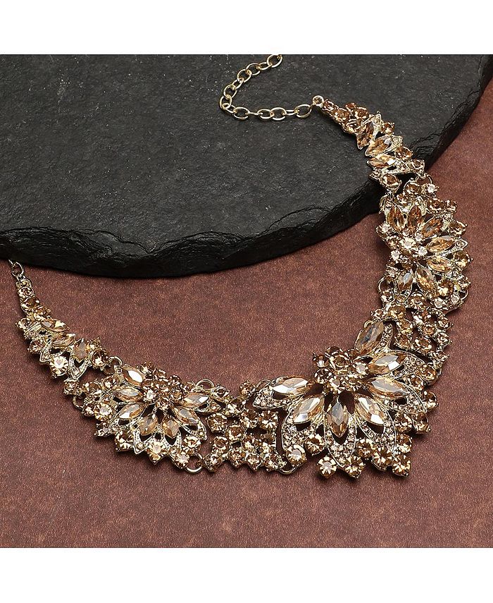 SOHI Women's Gold Stone Cluster Jewelry Set - Macy's