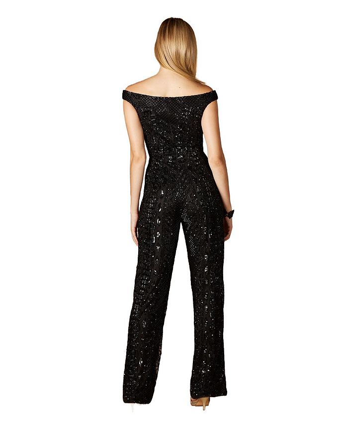 Lara Women's Beaded Off Shoulder Jumpsuit - Macy's