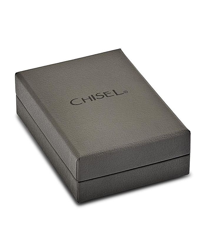 Chisel Polished Rose IP-plated Cross Pendant on a Cable Chain Necklace ...