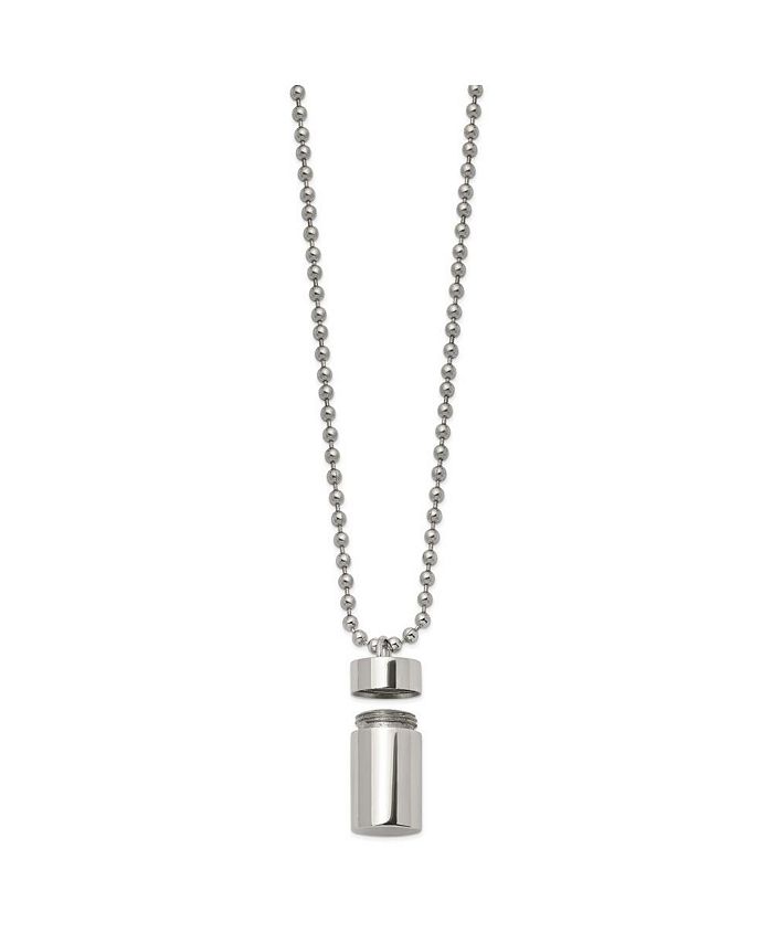 Chisel Polished Capsule that Opens on a Ball Chain Necklace - Macy's