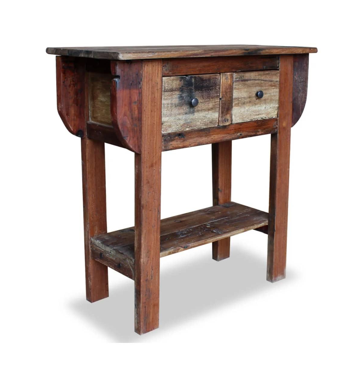 Click here for Console Table Mixed Recycled Wood 31.5x13.8x31.5 -... prices