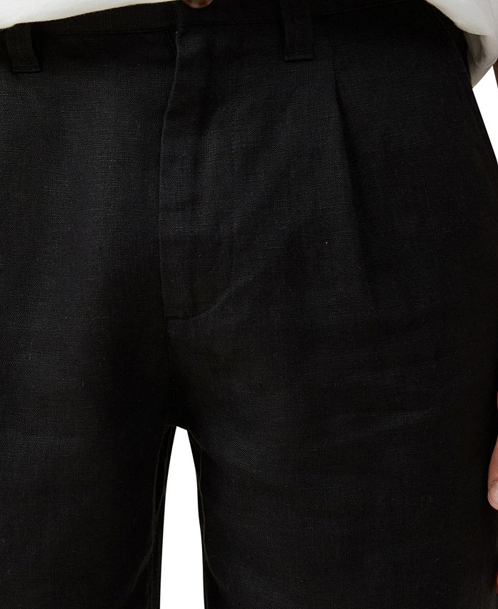 COTTON ON Men's Linen Pleat Shorts - Macy's