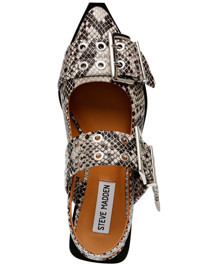 Steve Madden Women's Graya Buckled Pointed-Toe Flats - Macy's