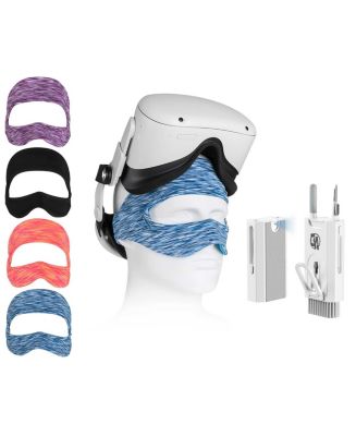 4 Pack Upgraded Breathable Face Cover VR Eye Mask, Elastic Adjustable ...