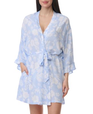 Splendid Women's Printed Ruffled 3/4-Sleeve Robe - Macy's